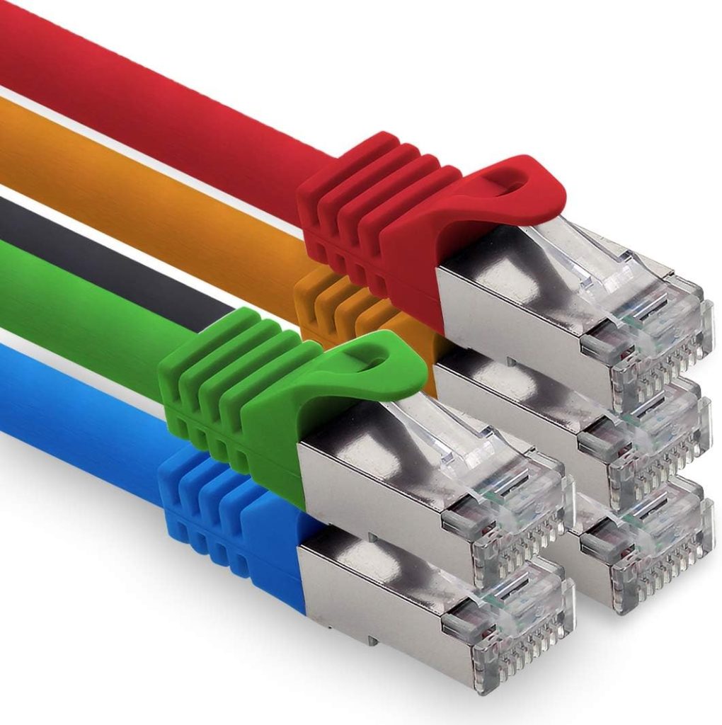 Cat7 Cat7 10GB/s SFTP Network Cable - 5X 5m - RJ45 Ethernet LAN DSL ...
