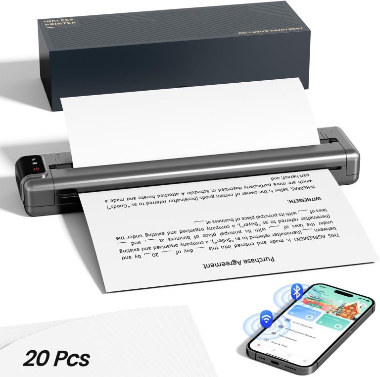 Phomemo Q302 A4 Thermal Printer, Portable Inkless Printer, Connection ...