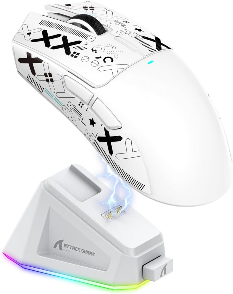 X11 ATTACK SHARK Gaming Mouse with Magnetic Charging Dock, PixArt ...